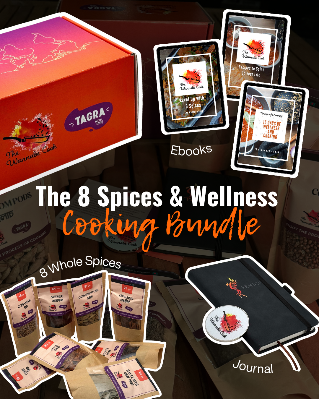 The Complete Wannabe Cook 8 Spices & Wellness Cooking Bundle – The ...